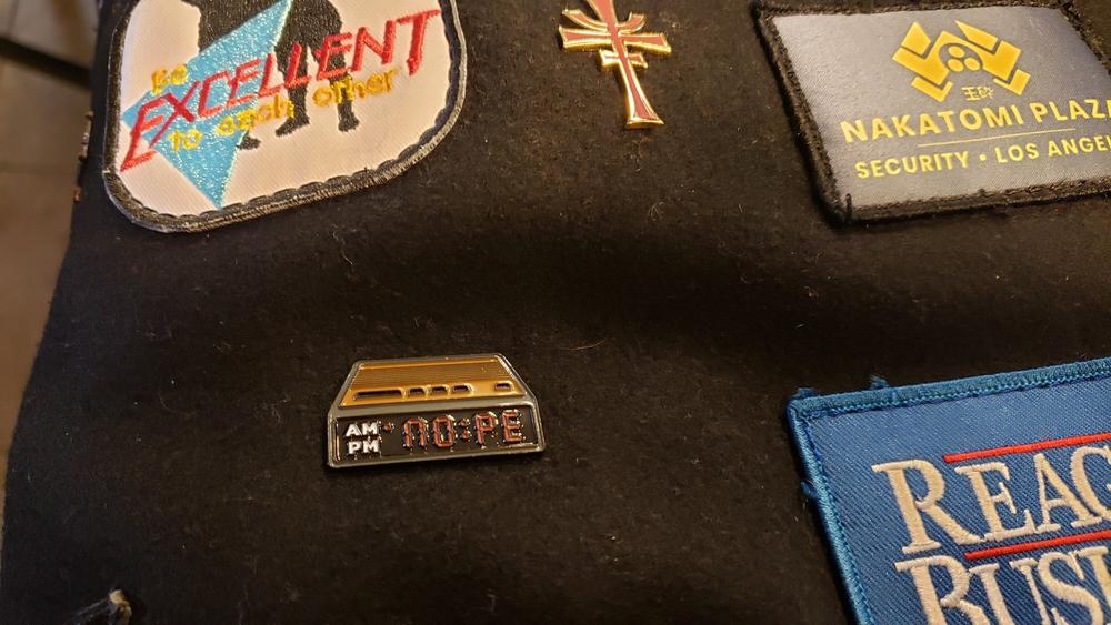 NOPE Alarm Clock Enamel Pin | Kolorspun