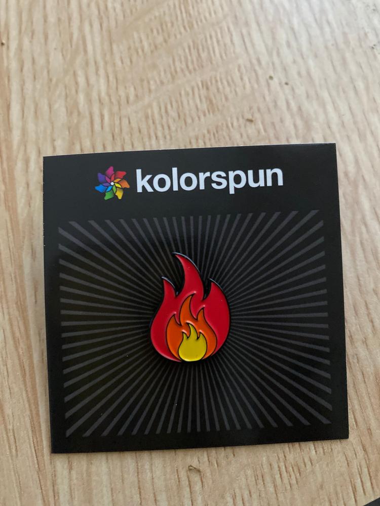 Fire Enamel Pin | Kolorspun